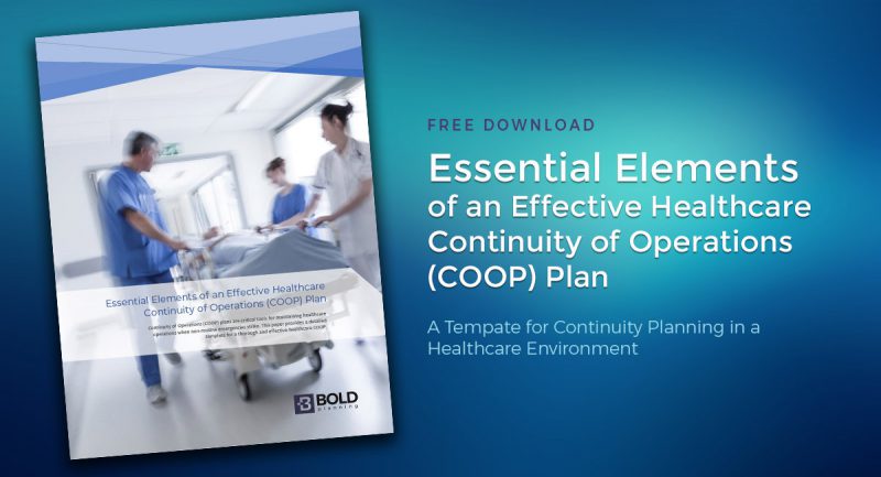 Essential Elements of a Healthcare Continuity of Operations Plan ...