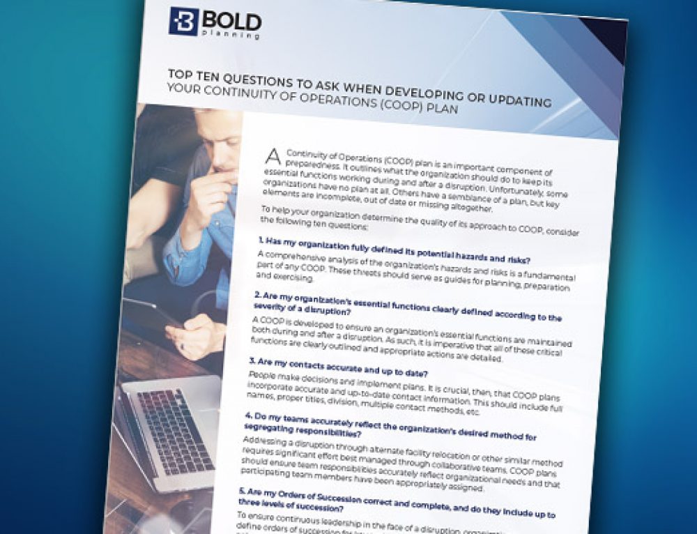 White Paper: COOP For Municipalities | BOLDplanning Inc.